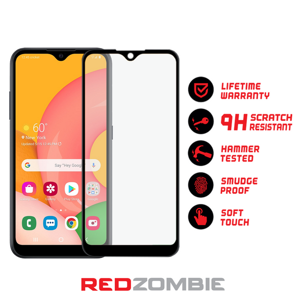 Samsung Galaxy A01- Tempered Glass Screen Protector – Red Zombie